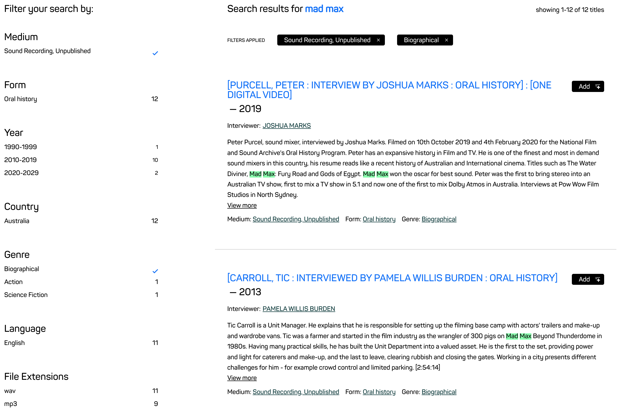 NFSA - Search the Collection